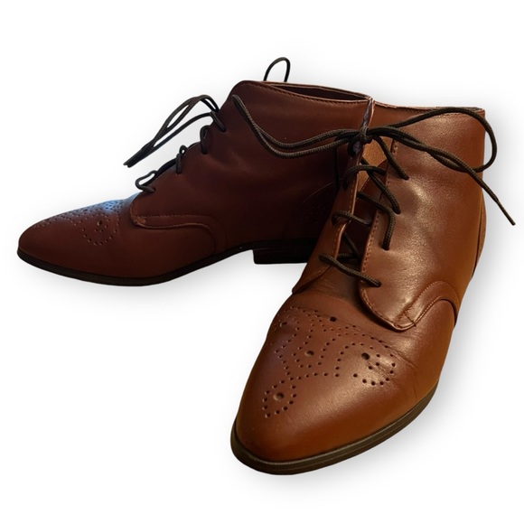 Apostrophe | Shoes | 99s Vintage Brown Leather Pointed Toe Lace Up ...